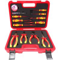 China 22 Pcs Pack Comfortable Soft Grip Handle 1000V VDE Tool Set AC Electric Pliers for sale