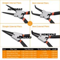 China Combination Snap Retaining Ring Pliers 4PCS Internal External Circlip Pliers Set 7 10 12 Inch for sale