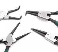 China Heavy Duty External Straight Circlip Pliers Inside Bent Jaw For Ring Remover for sale