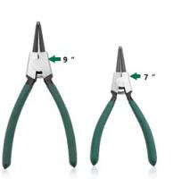 China Heavy Duty External Straight Circlip Pliers Inside Bent Jaw For Ring Remover for sale