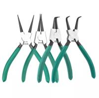 China Heavy Duty External Straight Circlip Pliers Inside Bent Jaw For Ring Remover for sale