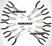 China Bent Head Needle Nose Pliers 4 Needle Set 11 Inch Straight Curved 45 90 Degree for sale