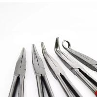 China Bent Long Nose Pliers Bent 90 Degree Angled Curve  Long Reach Circlip Pliers for sale