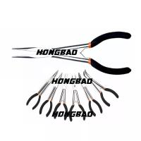 China Long Reach Long Nose Pliers Needle Cutting Extra Beveled Teeth Clip for sale