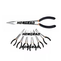 China 11 In. 45° Long Reach Pliers Set Straight Long Nose With Beveled Teeth Clip for sale