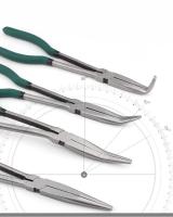 China 11 In. 45° Long Reach Pliers Set Straight Long Nose With Beveled Teeth Clip for sale