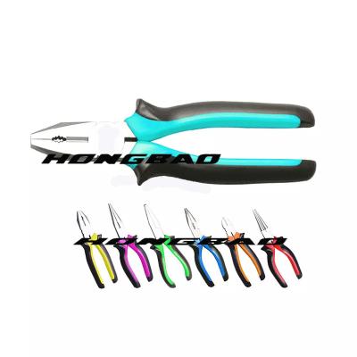 China Long  Nose Electrician Insulated Combination Plier Drop Forged Soft Handle 6