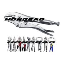China 5 7 10'' Curved Jaw Locking Pliers With Wire Cutter Trigger Round Opening Clamp Press Vise Grip for sale