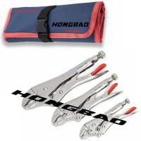China 5 7 10'' Curved Jaw Locking Pliers With Wire Cutter Trigger Round Opening Clamp Press Vise Grip for sale