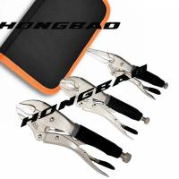 China 5 7 10'' 12 Inch Vise Grip Large Jaw Locking Pliers Nose Plastic Rubber TPR Handle Clamp Press for sale