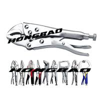 China 5 7 10'' Curved Jaw Locking Pliers With Wire Cutter Trigger Round Opening Clamp Press Vise Grip for sale