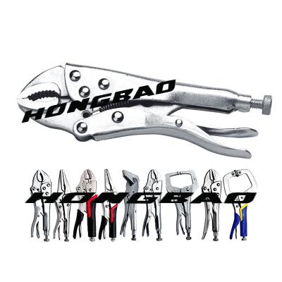 China 5 7 10'' Curved Jaw Locking Pliers With Wire Cutter Trigger Round Opening Clamp Press Vise Grip for sale