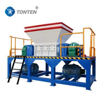 China Waste Tire Shredder Machine Bucket Plastic Double Shaft Shredder Machine for sale