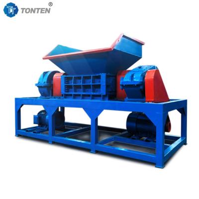China Waste Tire Clothes Shredder Garbage Plastic Double Shaft Shredder for sale