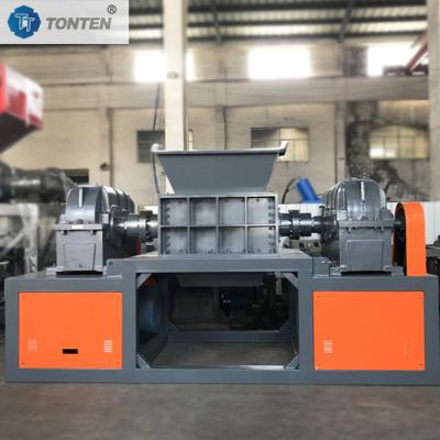 China Woven Bag Double Shaft Shredder Shredding Old Cloth Wood Machine for sale