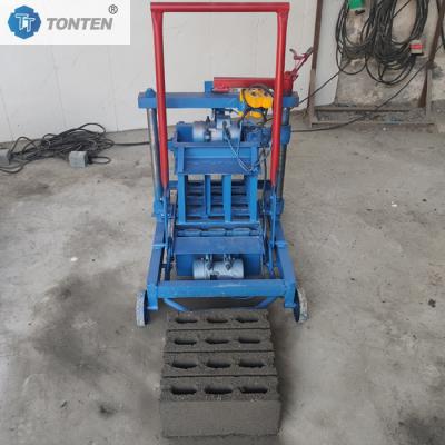 China Push Pull Small Brick Making Machine Movable Hollow Block Machine for sale