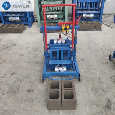 China 2-45 Manual Small Mobile Brick Making Machine Concrete Molding Machine for sale