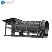 China Sand Gravel Pebbles Screening Double Layer Shaftless Drum Screen Machine for sale