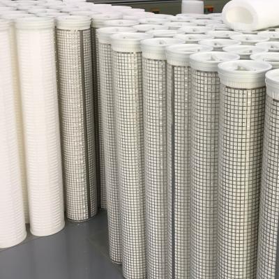 China Polyester Material High Temperature Water Filter Stainless Steel Cage Support for sale