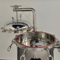 China SS304 Horizontal Stainless Steel Filter Housing SWRO RO Plant Water Treatment Flange for sale
