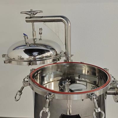 China SS304 Horizontal Stainless Steel Filter Housing SWRO RO Plant Water Treatment Flange for sale