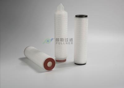 China OD 69mm Polypropylene Pleated Filter Cartridge Micron 0.22um Nominal Rating for sale
