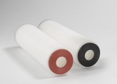 China Water Treatment Pleated Filter Cartridge Length 10 Inch 1.2 Cuber Meter Per Hour for sale