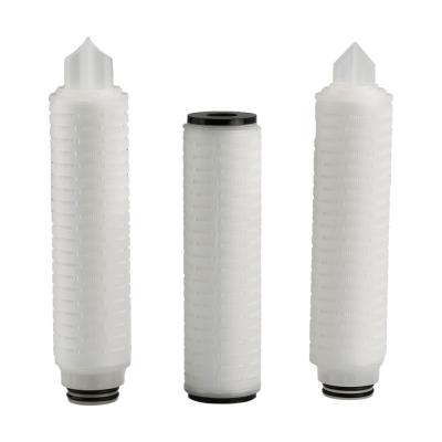 China High Flow Rate Pleated Filter Cartridge for Flowing Hot Water Sterilization 85C/30min for sale
