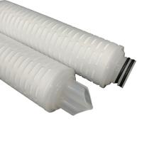 China Flow Rate 1-1.2m3/h Polyester Pleated Filter Cartridge For Heavy Duty Applications for sale