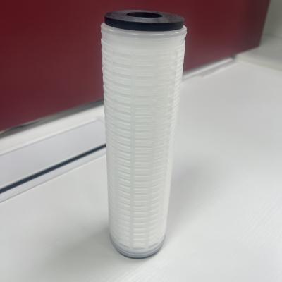 China 10Inch Polypropylene Pleated Filter Cartridge for High Flow Water and Beverage Filtration for sale