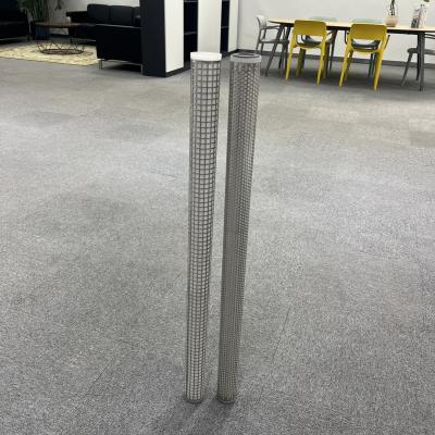 China PLZ Series PP Pleated Filter Cartridge with Stainless Steel Outer Cage for 0.1um Micron Filtration and 80℃ Max Temperature for sale