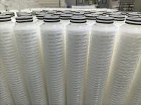 China 40-Inch PTFE Pleated Filter Cartridge with PTFE Membrane for High Flow Rate Chemical and High-Purity Liquid Filtration for sale