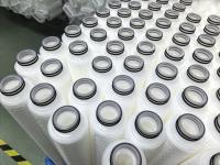 China 40-Inch PTFE Pleated Filter Cartridge with PTFE Membrane for High Flow Rate Chemical and High-Purity Liquid Filtration for sale