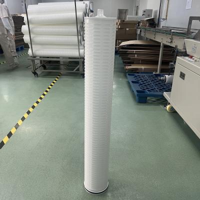 China Industrial Large Flow PP Pleated Filter Cartridge with 1um-100um Micron Range for RO Pre-filtration for sale