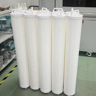 China PHFM Series High Flow Filter Cartridge 6.5 Inch Diameter Pleated RO Pre-filtration Filter with Big Flow Area for sale