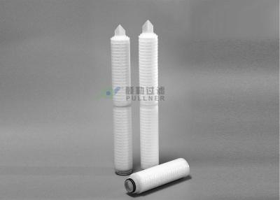 China Food Beverage / Electronics Industry PP Pleated Filter Cartridge 0.1um 0.22um 0.45um 1um for sale