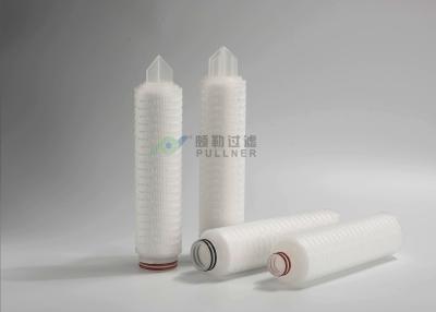 China 0.22 Micron PP / Polyester / Glass Fiber Pleated Filter Cartridge For RO Security System for sale