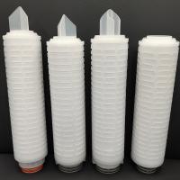 China RO Prefiltration Food Beverage Industry 0.22um Pleated Filter Cartridge for sale