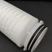 China RO Prefiltration Food Beverage Industry 0.22um Pleated Filter Cartridge for sale