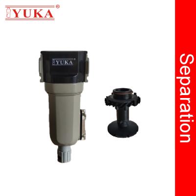 China Industrial Aluminum Compressed Air Filter with Stainless Steel Cylinder and Unique Lock Design 1.0mpa Pressure Loss for sale