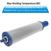China Max Working Temperature 80C Activated Carbon Compressed Air Filter for Filtration From 5 μm To 0.01μm Removes Water Mist for sale