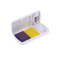 China 2 in 1 Mini Travel Pill Cutter Splitter Medicine Storage Splitters With 2 Cases Pill Boxes for sale