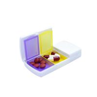 China 2 in 1 Mini Travel Pill Cutter Splitter Medicine Storage Splitters With 2 Cases Pill Boxes for sale
