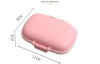 China Custom Weekly Wheat Straw Pill Dispenser 7 Day Pill Box 8 Compartments Portable Medicine Organizer for sale