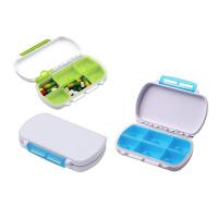 China Small Travel Pill Organizer Daily Pill Case  6 Compartments pill box for sale