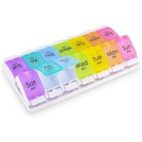 China 7 Day Pill Case Spring Assisted Open Weekly Pill Organizer Travel Storage 7 Day Pill Box for sale