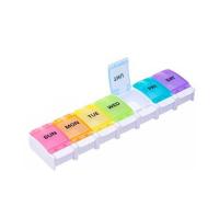 China 7 Day Pill Organizer Weekly Pill Box with Spring Assisted Open Design Large Compartments BPA Free for sale