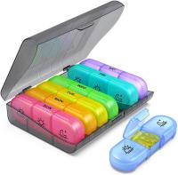 China Weekly Pill Organizer 3 Times a Day 21 Case Monthly Travel Pill Box ABS for sale