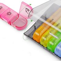 China Weekly Pill Organizer 3 Times a Day 21 Case Monthly Travel Pill Box ABS for sale