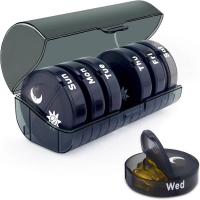 China Weekly Pill Organizer 7 Day 2 Times a Day 14 Compartments Portable Pill Box for sale
